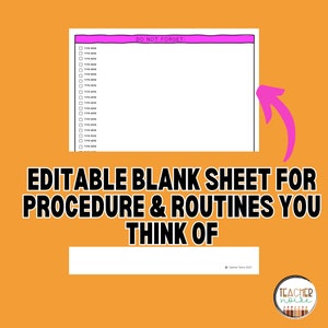Routines and Procedures in the Classroom Checklist, Beginning of the ...