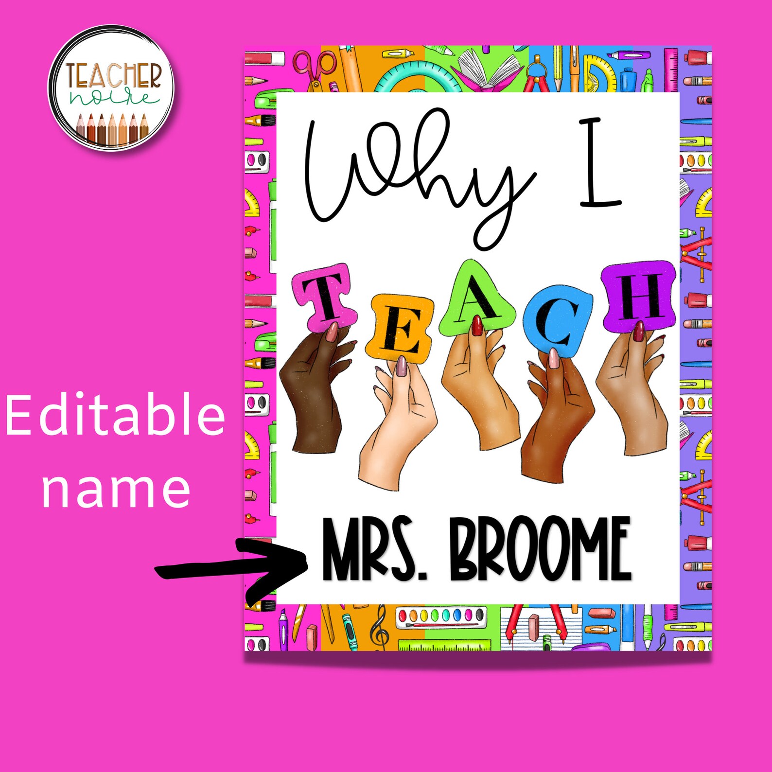 Why I Teach Binder Cover First Year Teachers Teacher Binder - Etsy