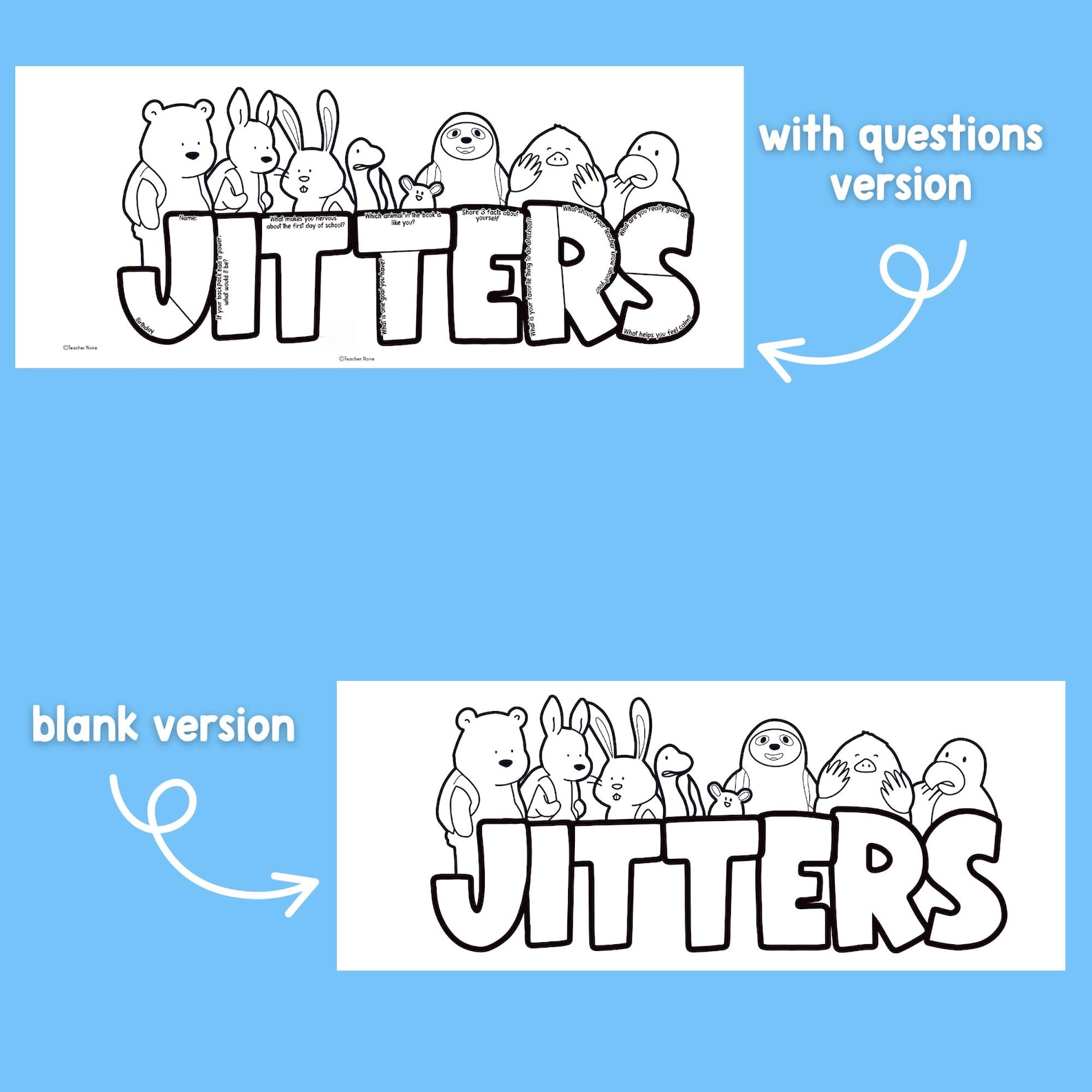 First Day Critter Jitters, All About Me Craft, Beginning of Year Week ...