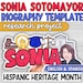 Hispanic Heritage Month Project, Sonia Sotomayor Biography Template ...