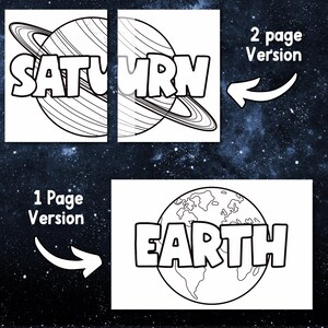 Solar System Craft Project, Planet Coloring Page, Science Project ...