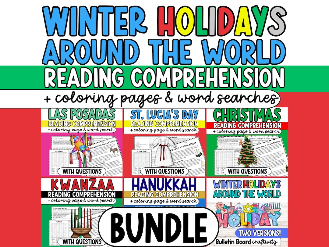 Winter Holidays Around the World Activities, Reading Passage, Word ...
