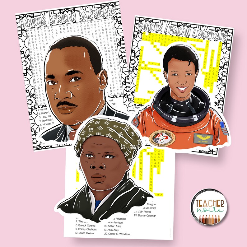 Black History Wordsearch, Black History Month Activity, Notable Black ...