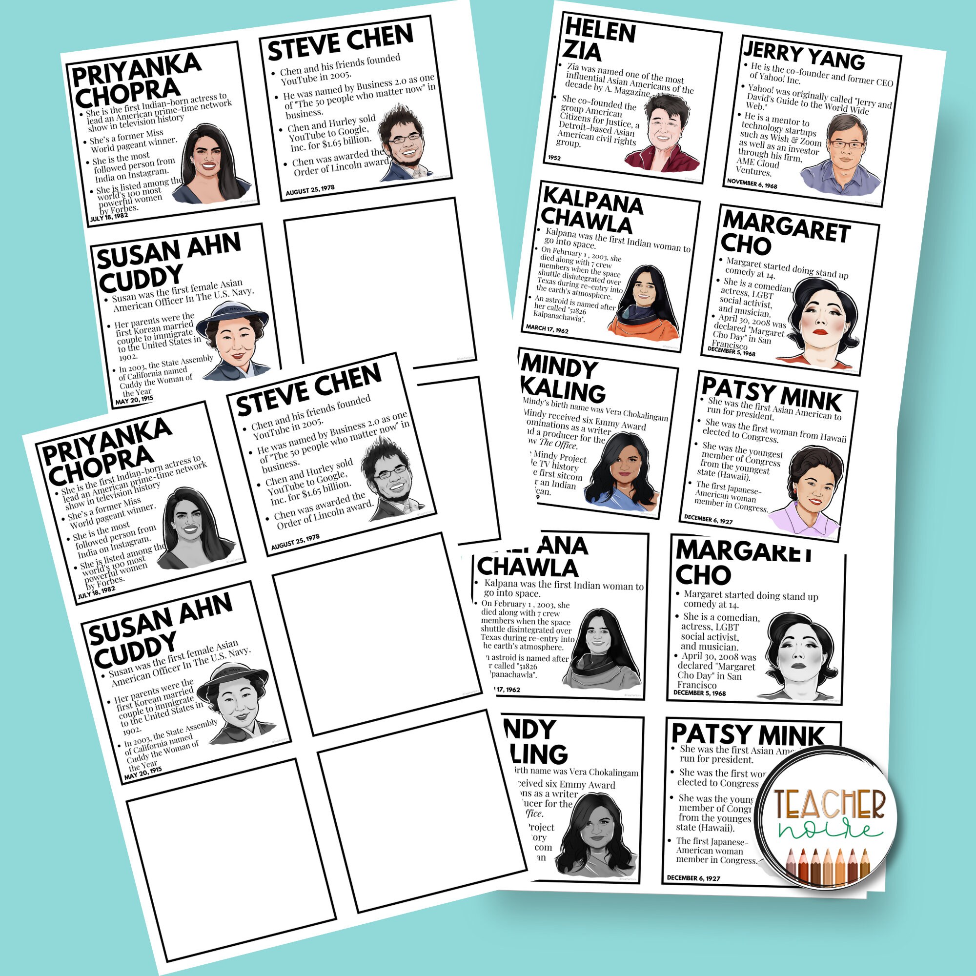 Pocket Chart Calendar Cards, Asian and Pacific Islander Heritage Month ...