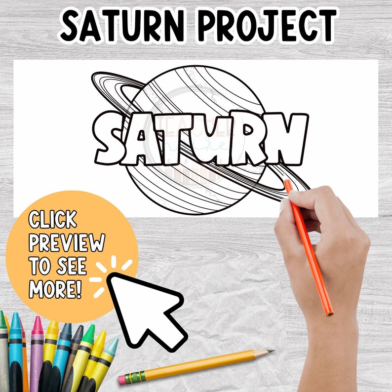 All About Saturn Craft, Solar System Project, Planet Coloring Page ...