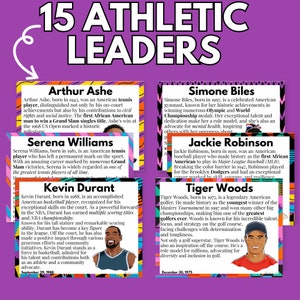 Black History Month Athletes, Famous Black Athletes Posters, African ...