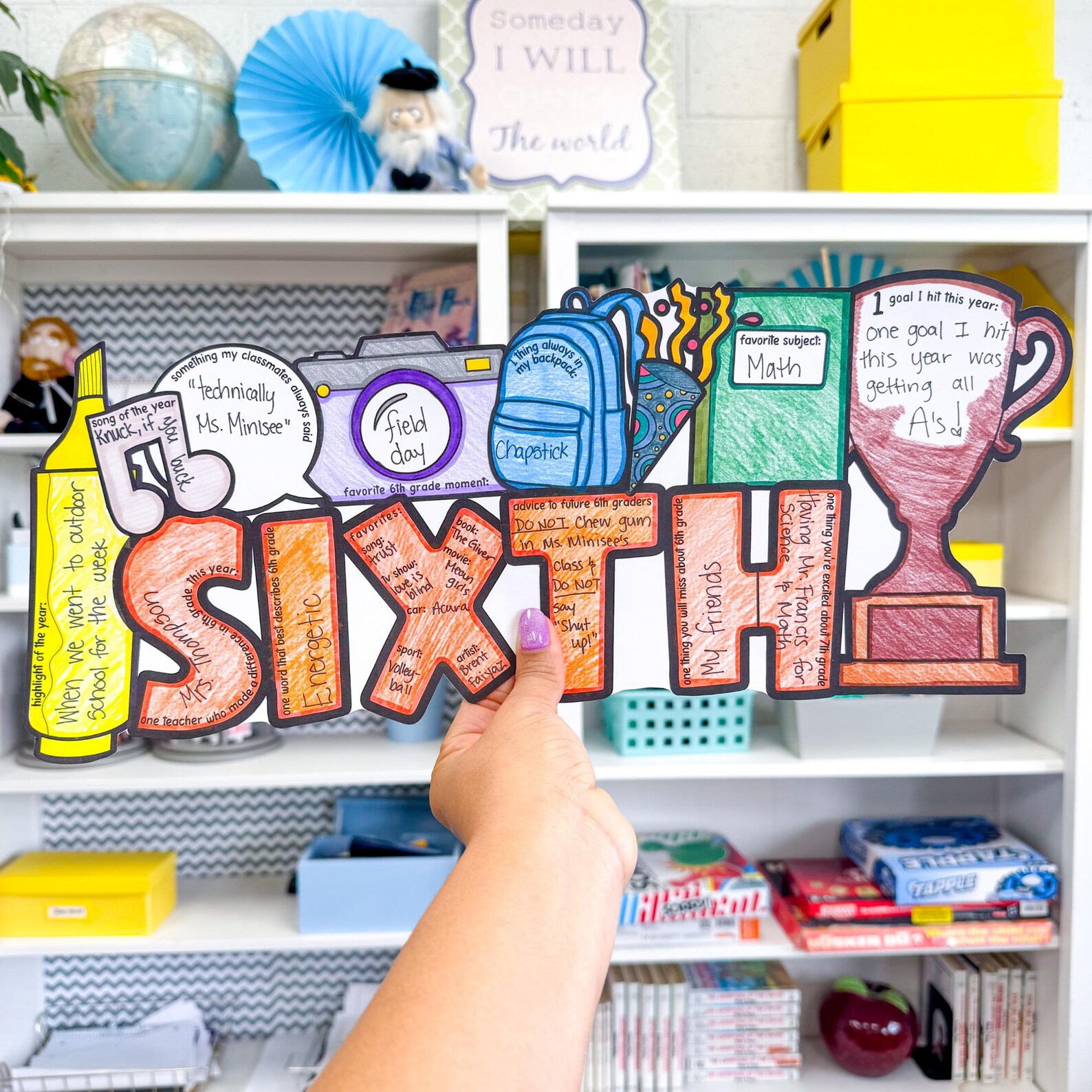 6th Grade End of Year Memory Book, Reflection Craftivity, Last Week of ...