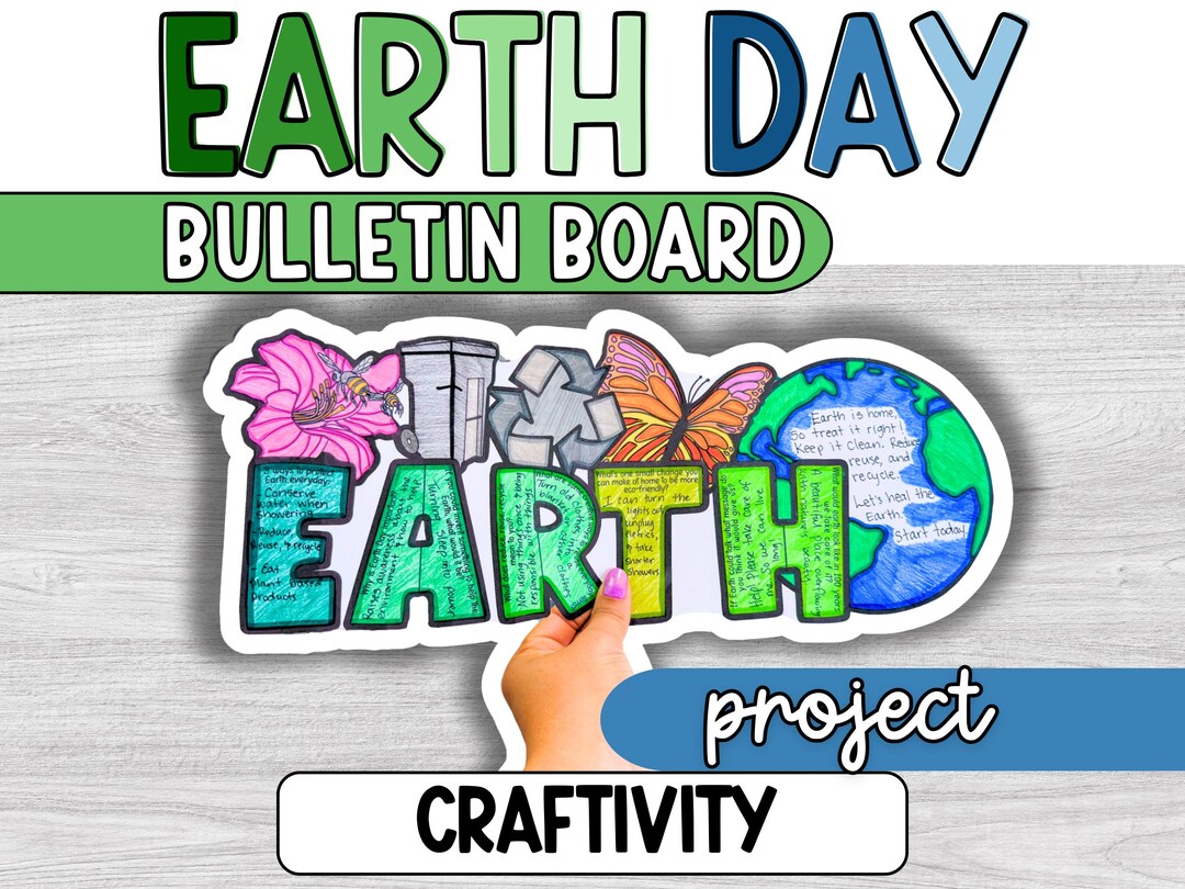 Earth Day Craft, Bulletin Board Research Project, Poster, Writing ...