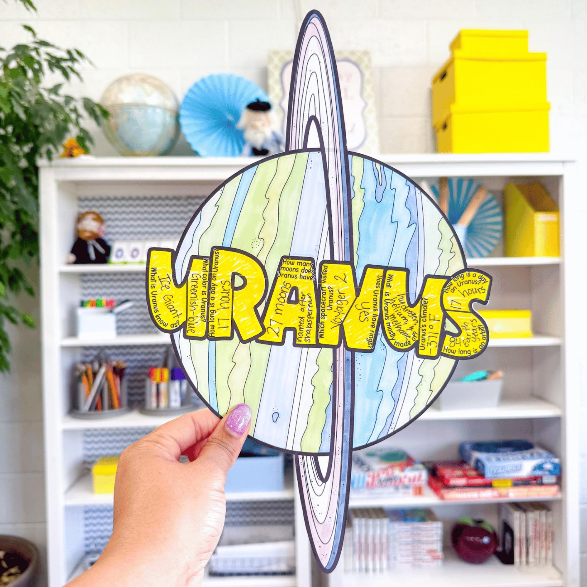 All About Uranus Craft, Solar System Project, Planet Coloring Page ...