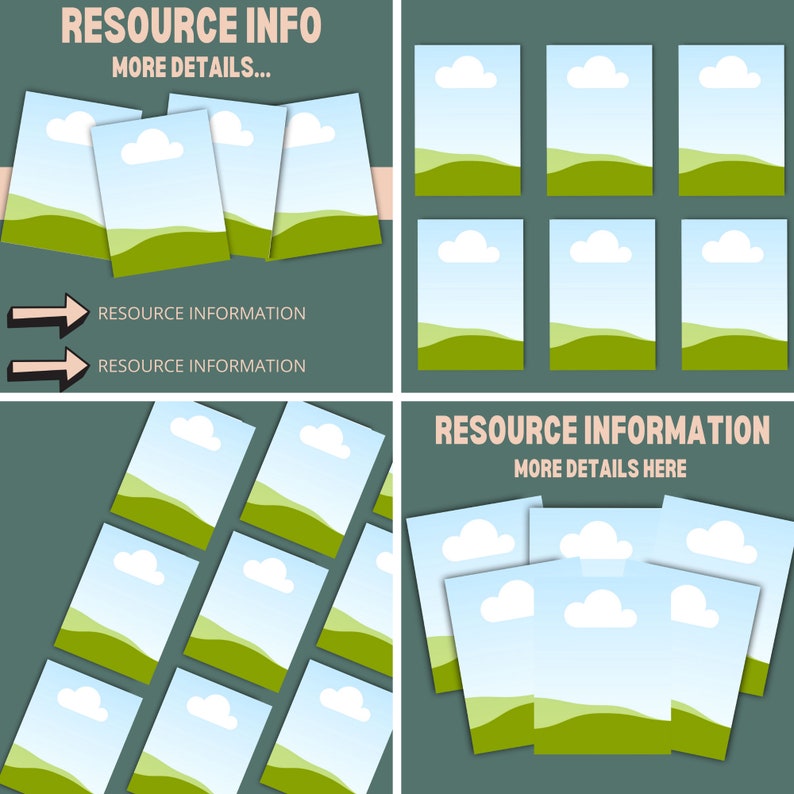 Canva Editable TPT Mockup Template Boho Themed Instagram for | Etsy