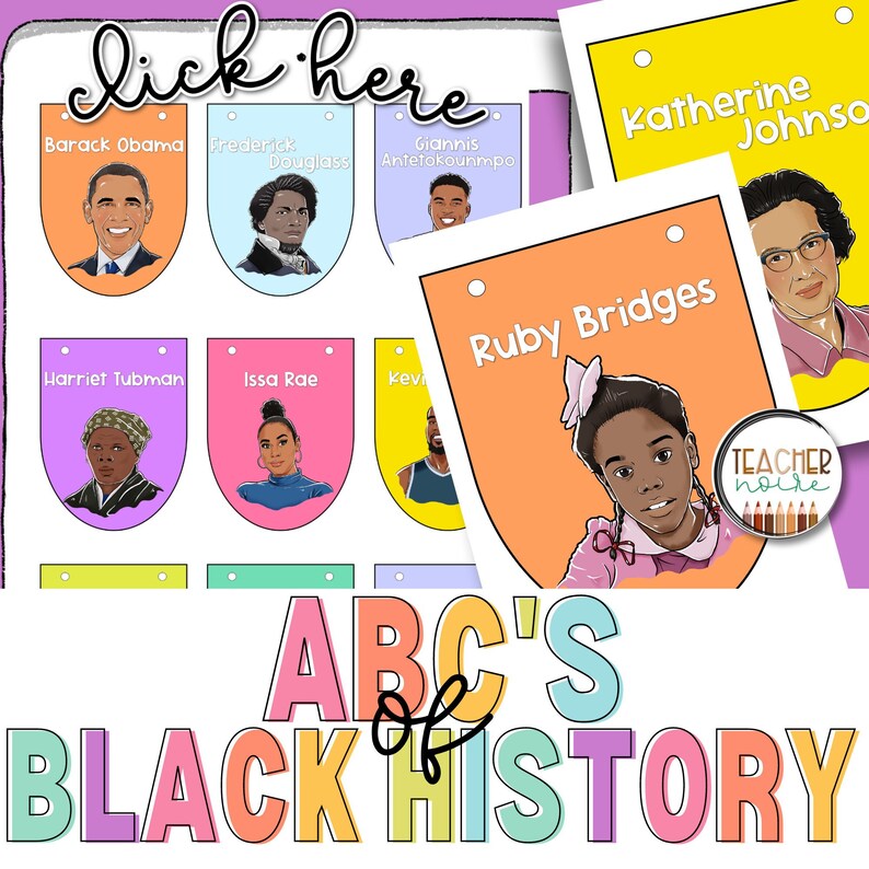 Black History Month Bulletin Board Abc's of Black History - Etsy