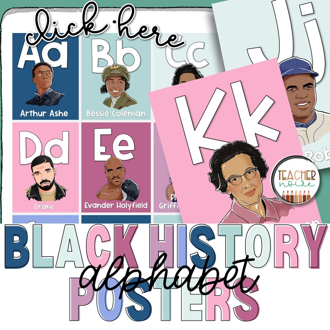 Black History Month Bulletin Board, Black History Month Alphabet Poster ...