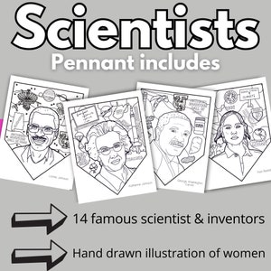 Famous Scientists and Inventors Posters, Coloring Pages, Famous STEM ...