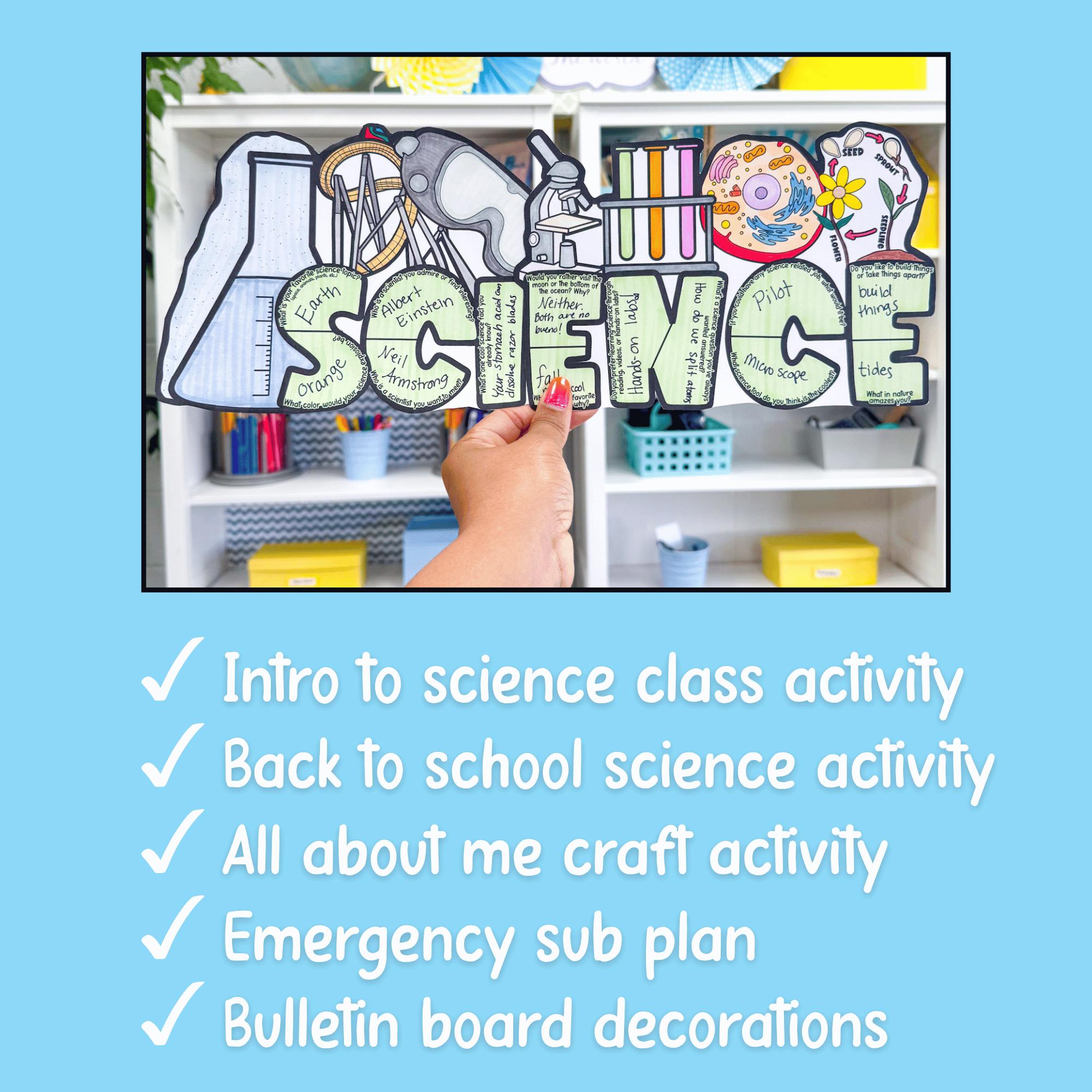 Science All About Me Craft, First Day Week Activity, Bulletin Board ...