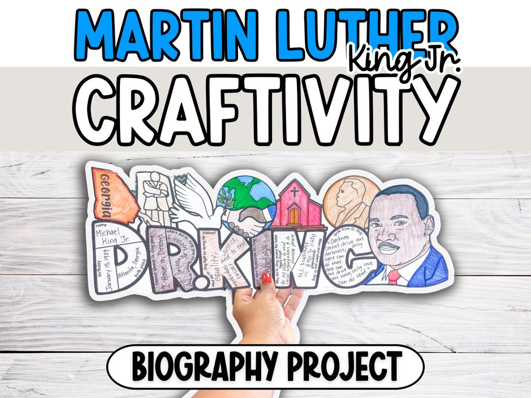 Dr. Martin Luther King Craft | Biography Research Activities, Bulletin ...