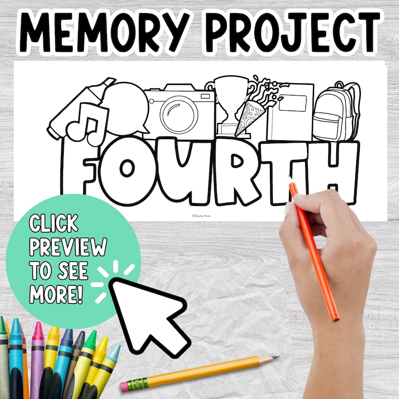 4th Grade End of Year Memory Book, Reflection Craftivity, Last Week of ...