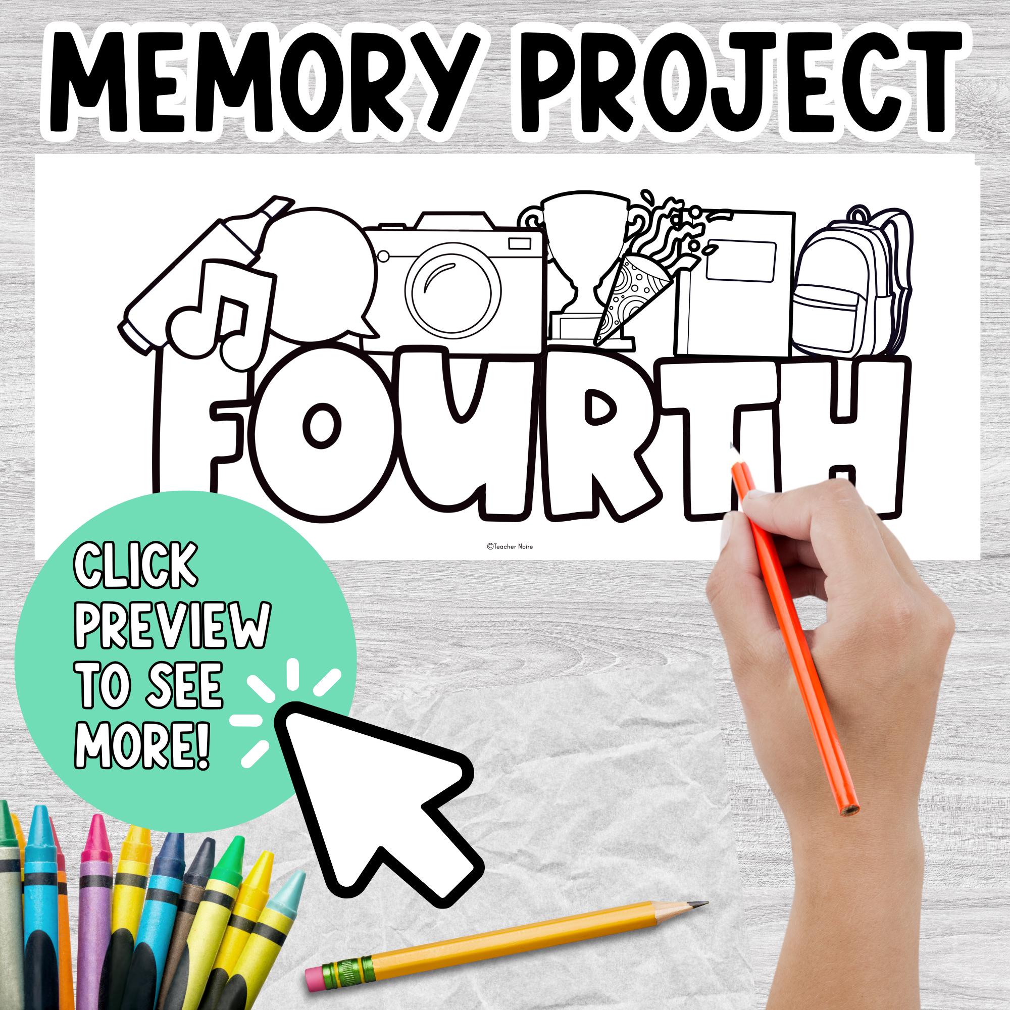 4th Grade End of Year Memory Book, Reflection Craftivity, Last Week of ...