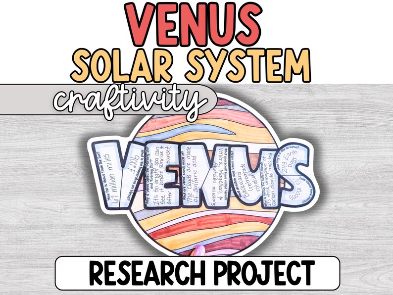 All About Venus Craft, Solar System Project, Planets Coloring Page ...