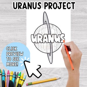 All About Uranus Craft, Solar System Project, Planet Coloring Page ...