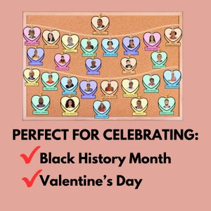 Black History Valentine's Day Bulletin Board, Bulletin Board Set, Door ...