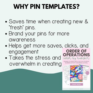 Canva Templates for Pinterest , Teacher Pinterest Pin Templates for ...