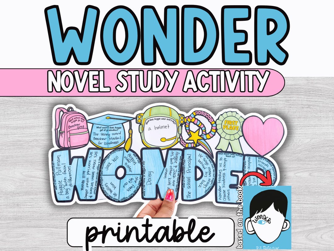 Wonder Novel Study Unit R.J. Palacio Worksheets, Lesson Unit, Book ...