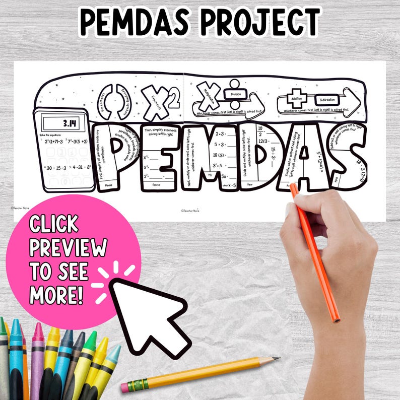 PEMDAS / GEMDAS Math Notes, Order of Operations Guided Notes, Math ...