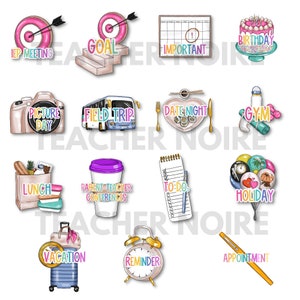 Teacher Stickers for Planner, Digital Stickers, Stickers for Teachers ...