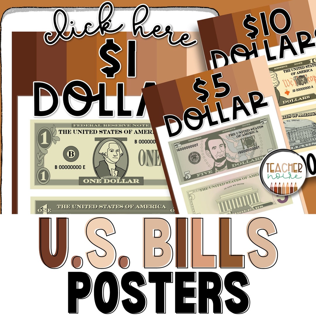 U.S. Bills Money Posters, U.S. Currency Posters, United States Money ...