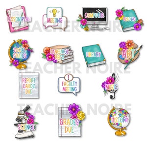 Teacher Stickers for Planner, Digital Stickers, Stickers for Teachers ...