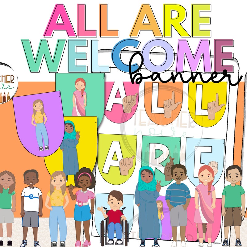 All Are Welcome Here - Etsy