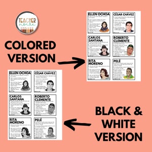 Pocket Chart Calendar Cards, Hispanic History Month Cards, Classroom ...