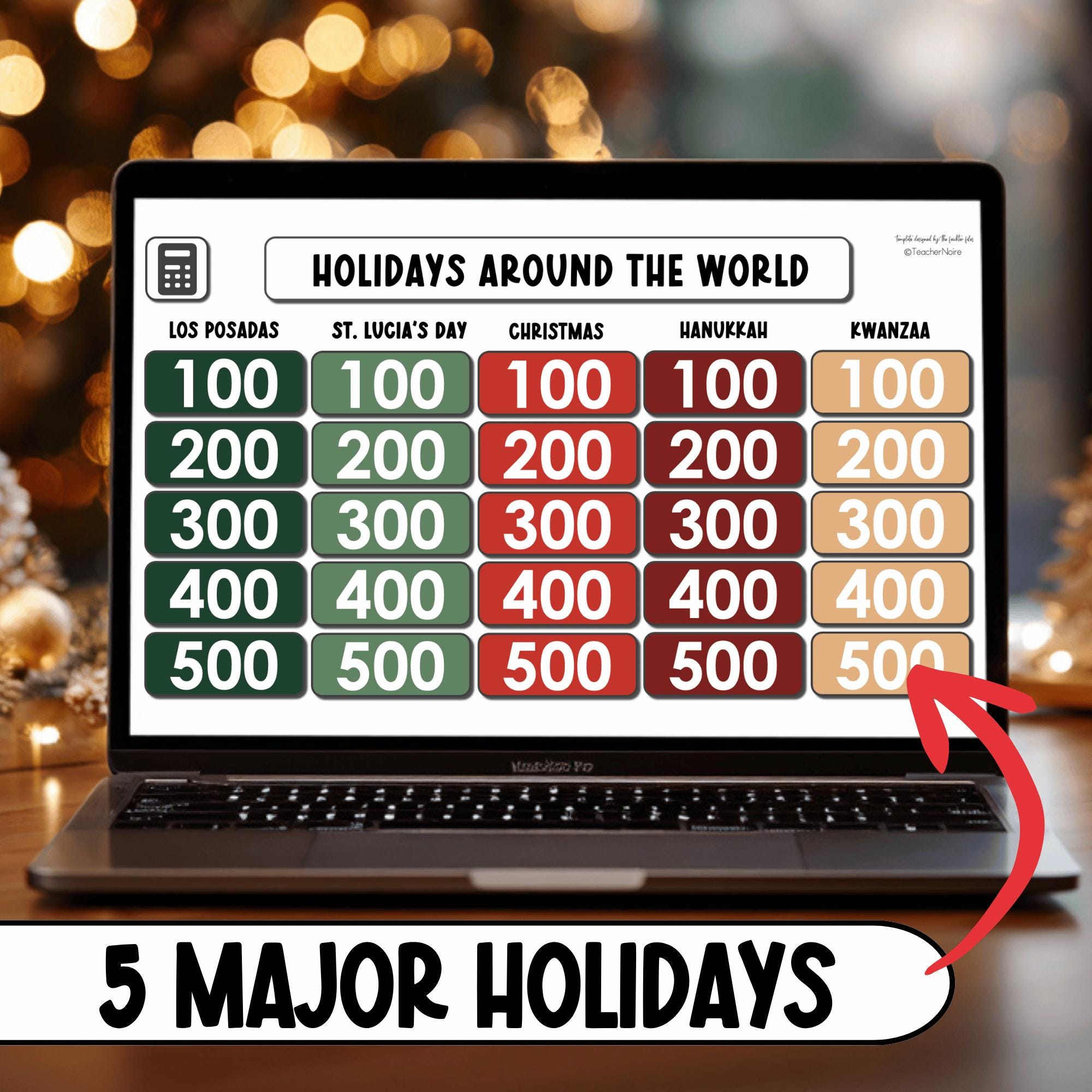 Winter Holidays Around the World Jeopardy Game, Kwanzaa, Hanukkah ...