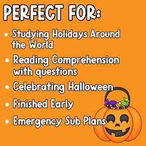 Halloween Reading Comprehension Passages and Questions Activity ...