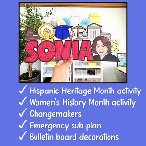Hispanic Heritage Month Project, Sonia Sotomayor Biography Template ...