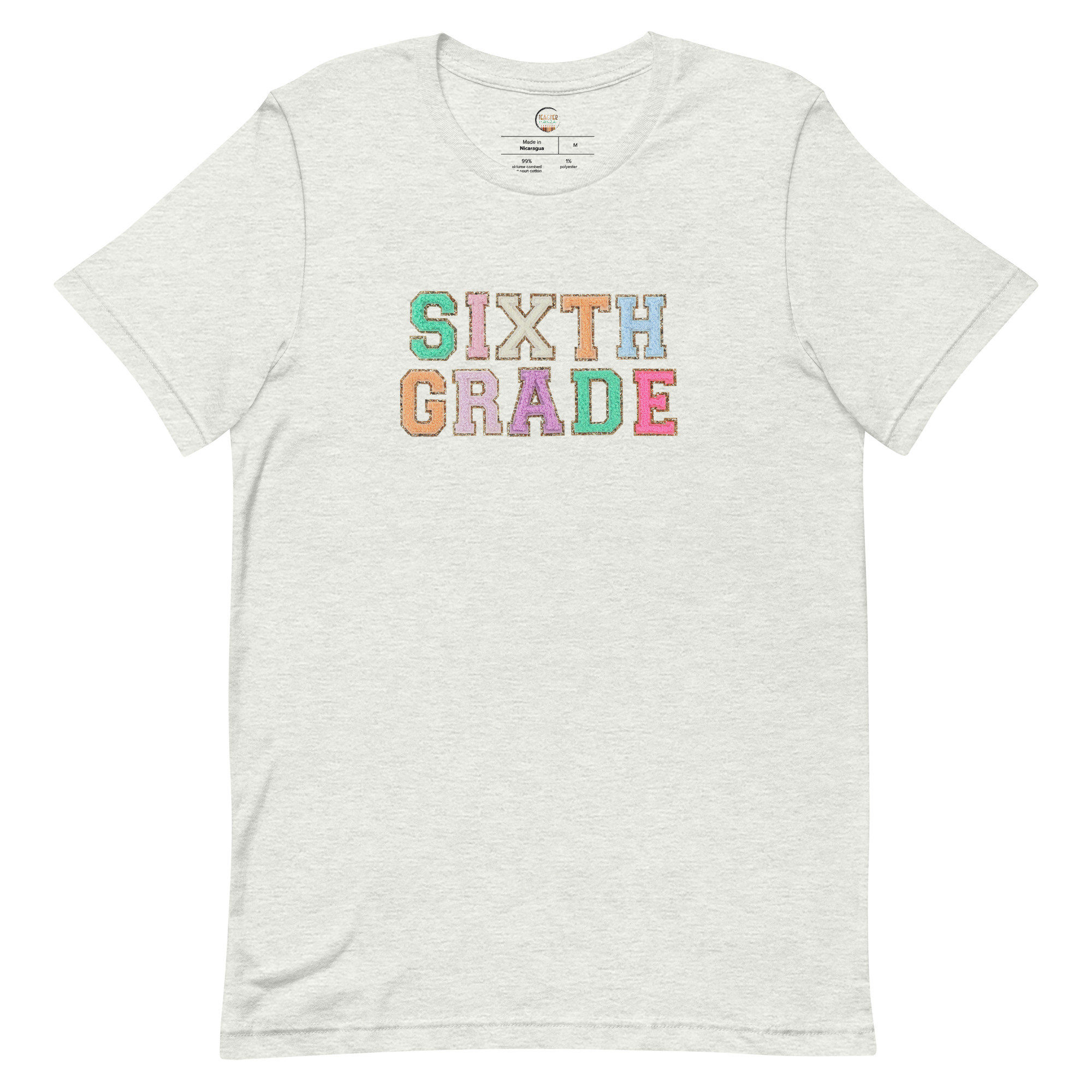 Sixth Grade Teacher Shirt (faux Letter Patches), 6th Grade Team Shirt ...