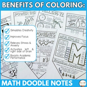 Math Notes, Interactive Math Notebooks and Poster Bundle, Math Notes ...