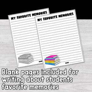 End of Year Reflection Memory, Last Week of School Project Activity ...