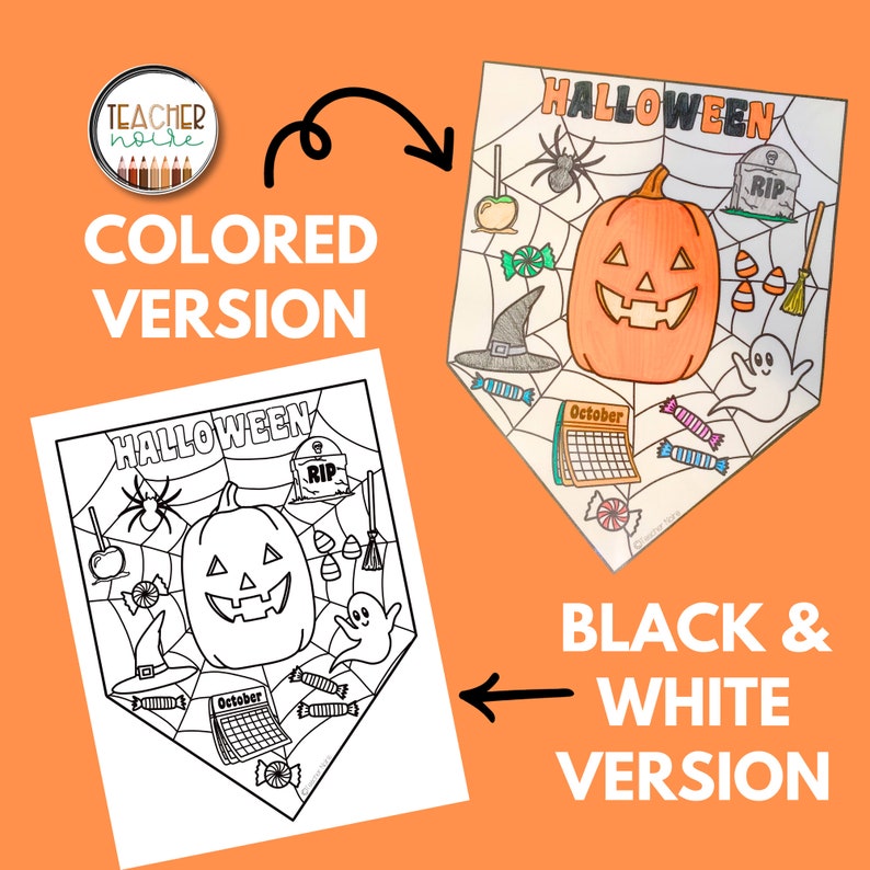 Halloween Coloring Page, Halloween Coloring Printable, Fall Coloring ...