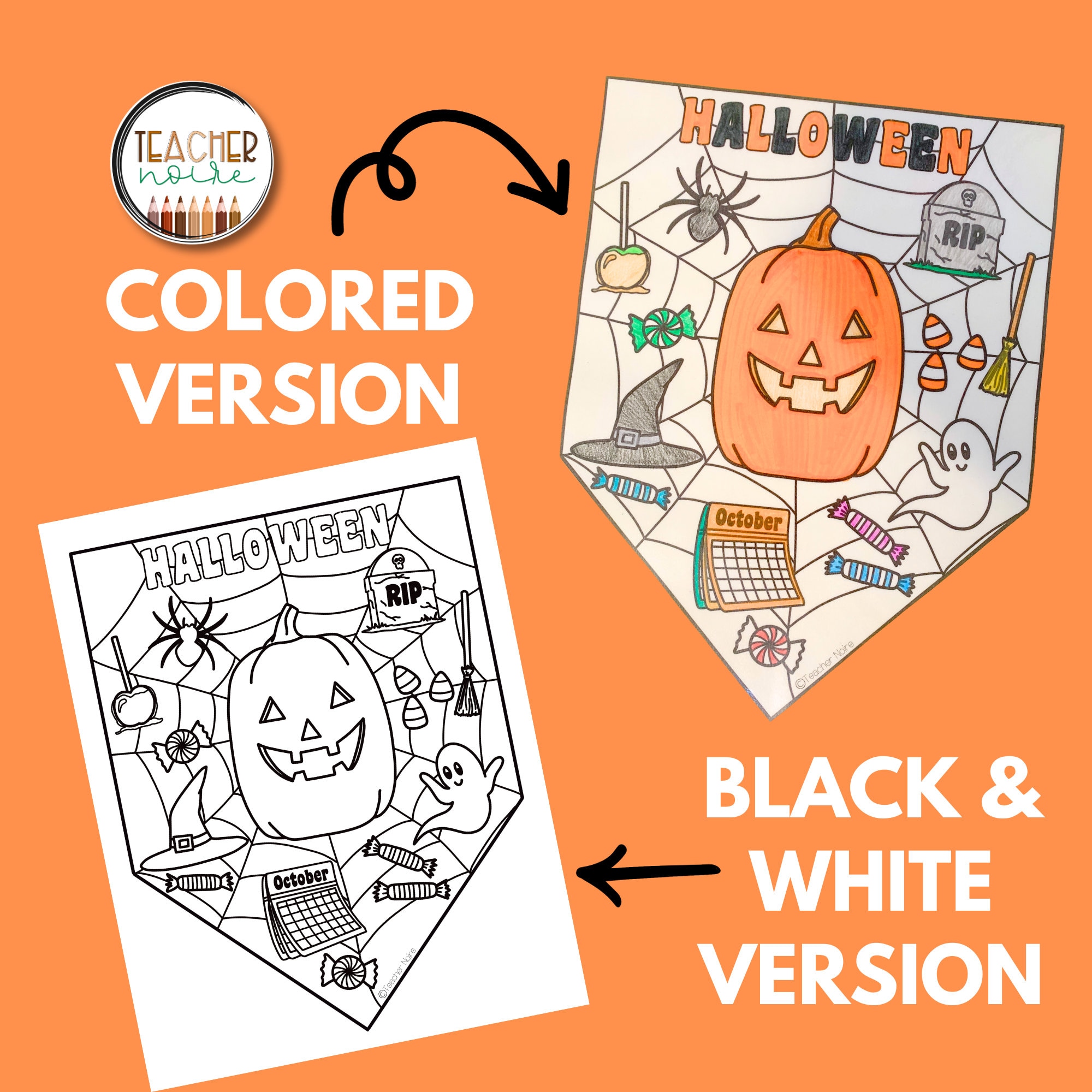 Halloween Coloring Page, Halloween Coloring Printable, Fall Coloring ...