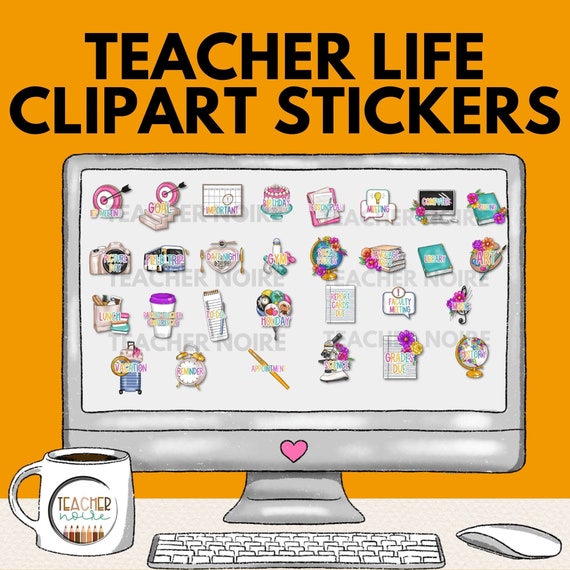 Teacher Stickers for Planner Digital Stickers Stickers for - Etsy