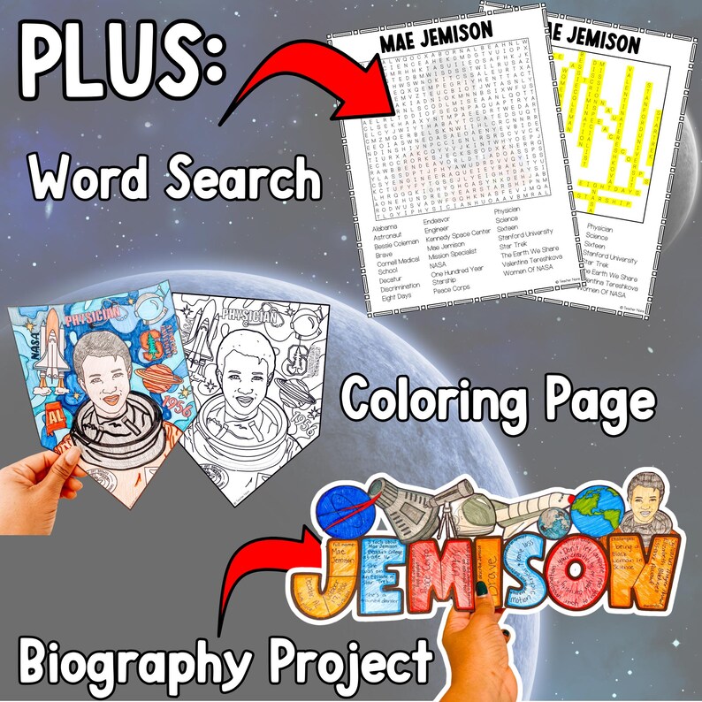 Mae Jemison, Black History Month Craft, Reading Passage, Famous Black ...
