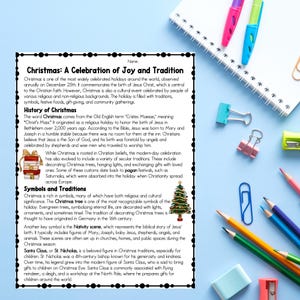 Christmas | Reading Comprehension Informational Text With Questions ...