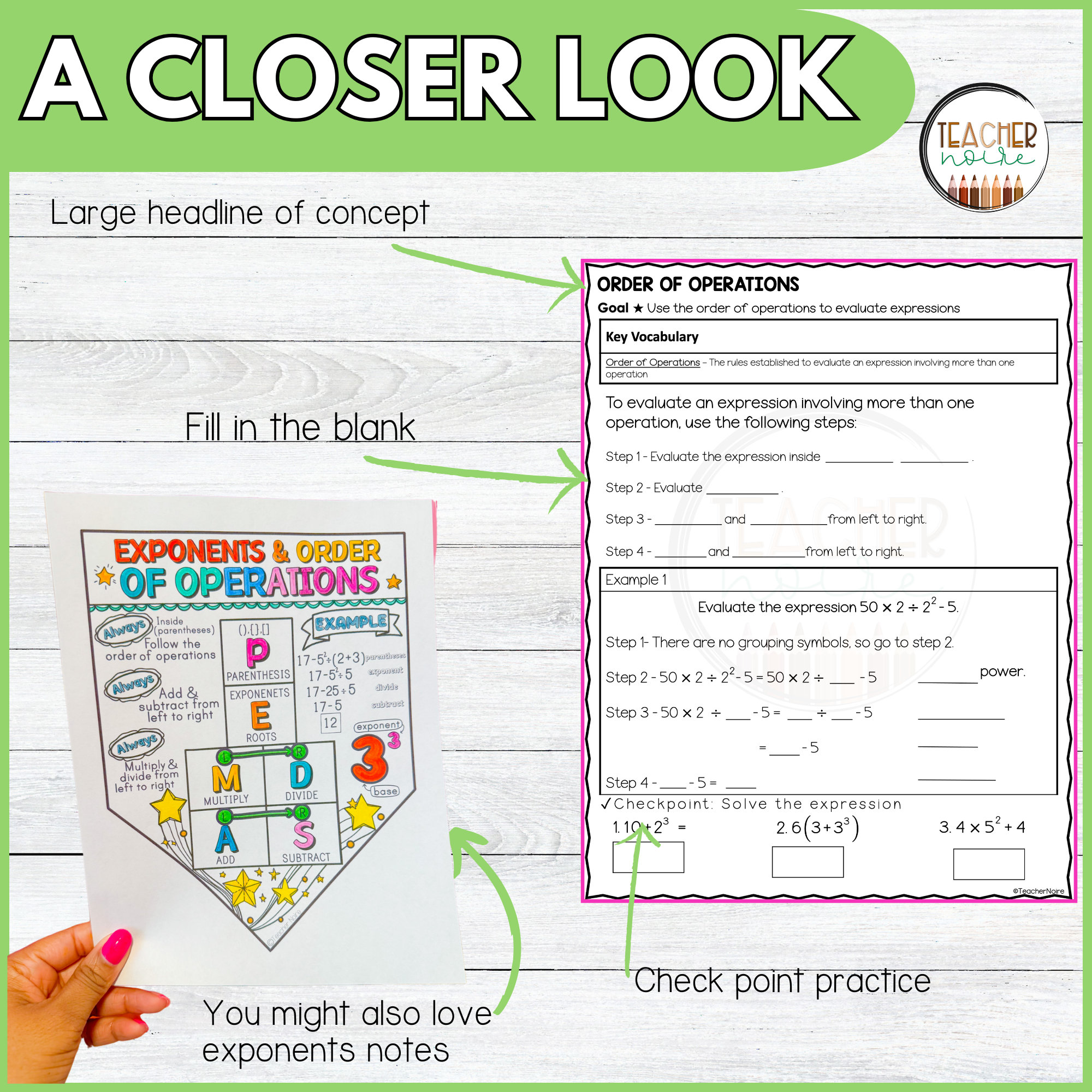 Hojas De Trabajo De Orden De Operaciones Para Sexto Grado