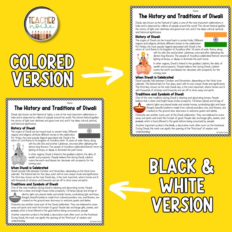 Diwali | Informational Text Reading Comprehension, Passage, Coloring ...