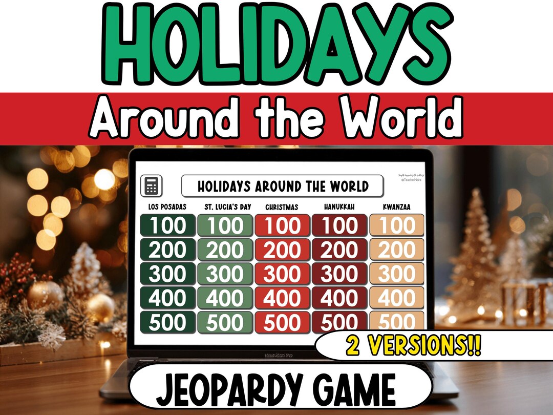 Winter Holidays Around the World Jeopardy Game, Kwanzaa, Hanukkah ...
