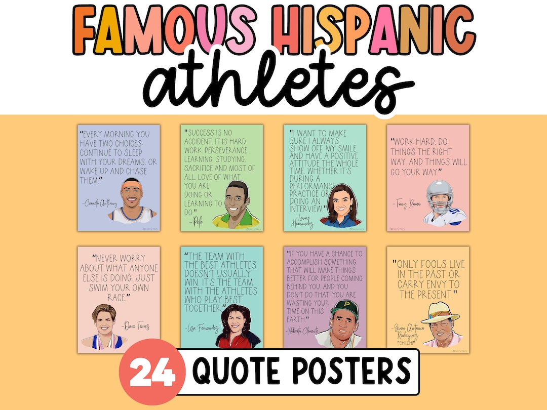 Famous Athlete Quotes, Hispanic Heritage Month, Bulletin Board, Famous ...