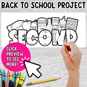 All About Me Craft, 2nd Grade Poster Worksheet, First Day of School ...