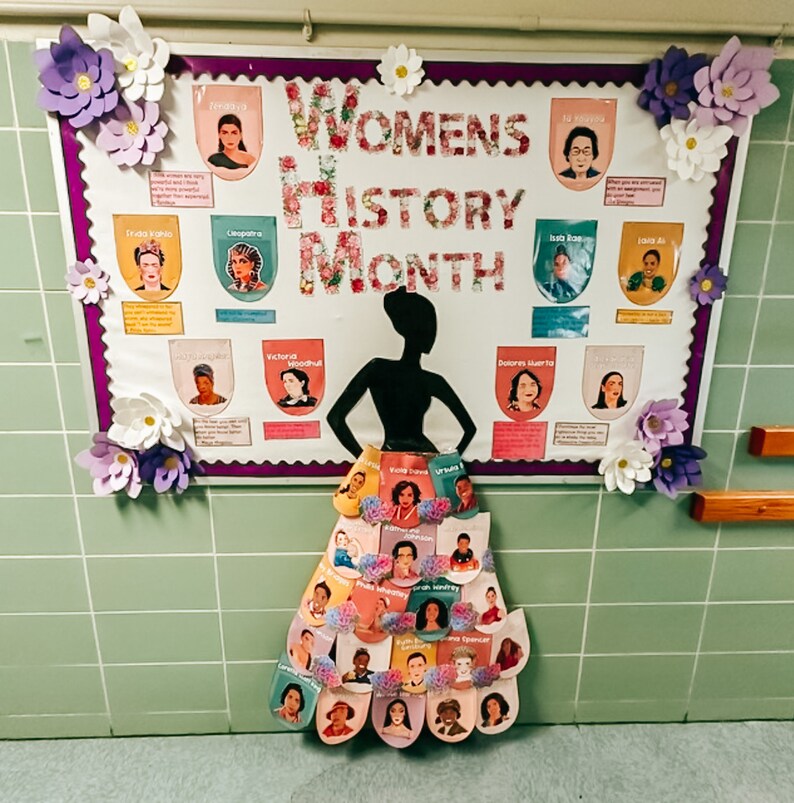 Women's History Month Bulletin Board, Abc's of Women's History Garland ...