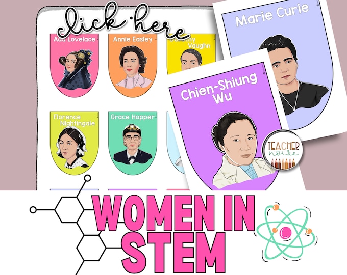 Women in Science Posters (set of 8) Printable, Science Classroom Decor ...